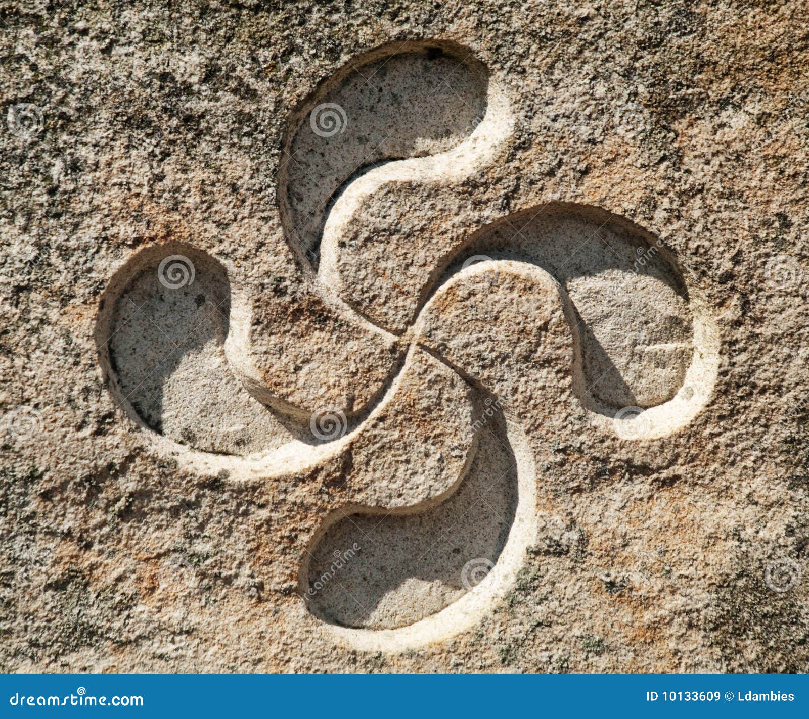 Lauburu Symbol Or Basque Cross Carved In Wood At Sorginen Museoa ...