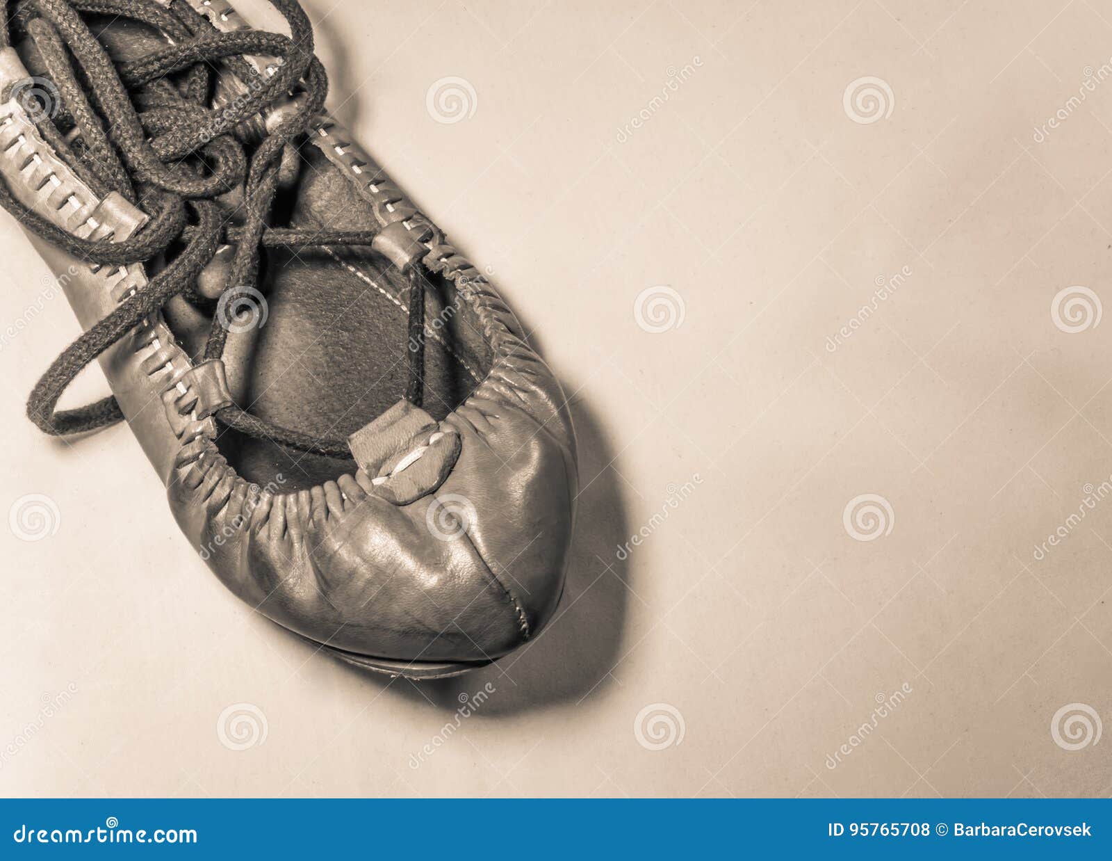 Basque Dancing Leather Shoe Abarka Close Up on Light Brown Background ...