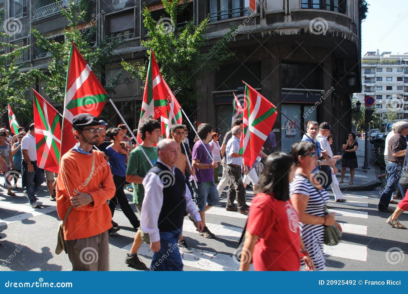 Basque Demonstration in San Sebastian - 2011 Editorial Photography ...