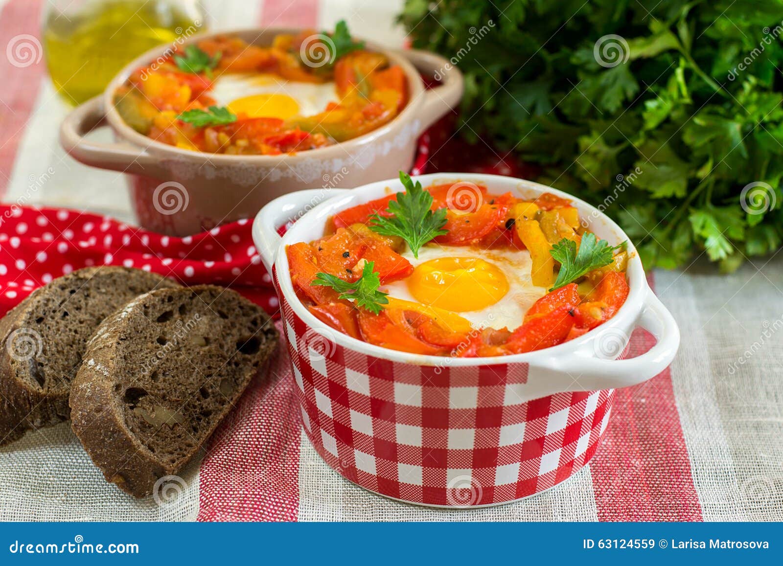 Basque Dish Piperade with Peppers and Tomatoes Stock Image - Image of ...