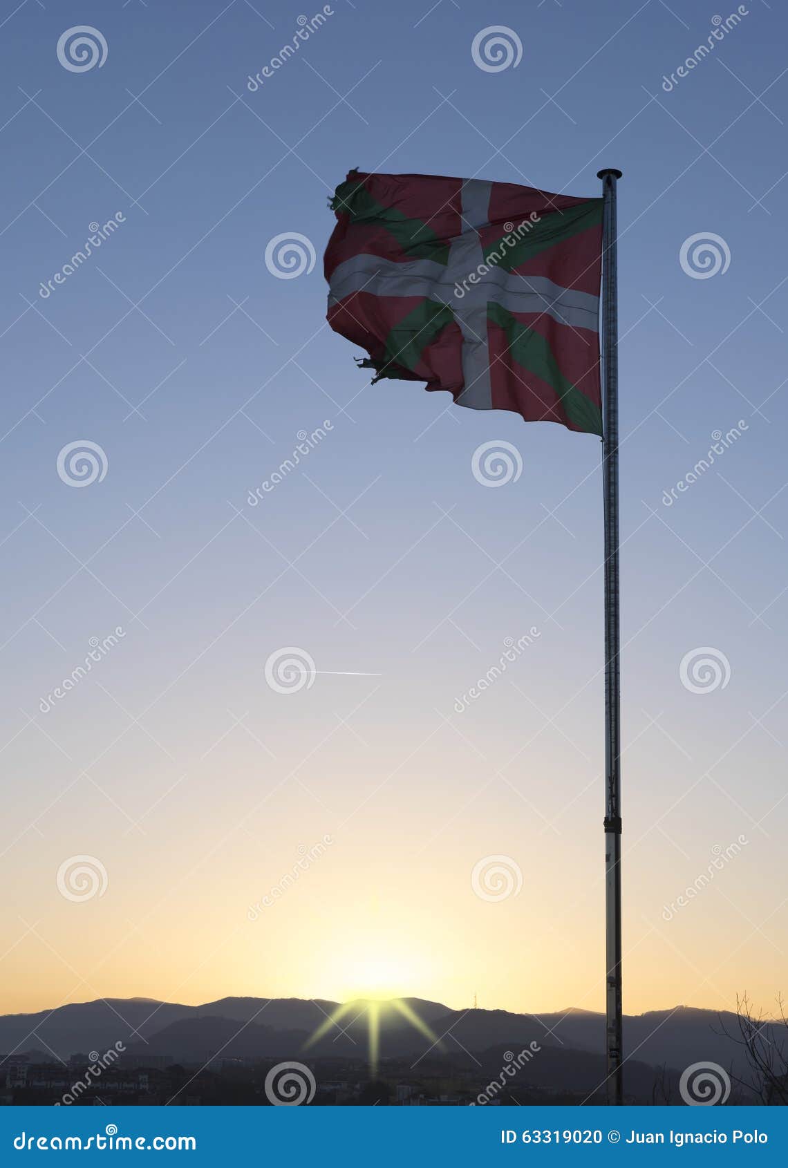 Basque Flag in Basque Country. Stock Photo - Image of euskera, pays ...