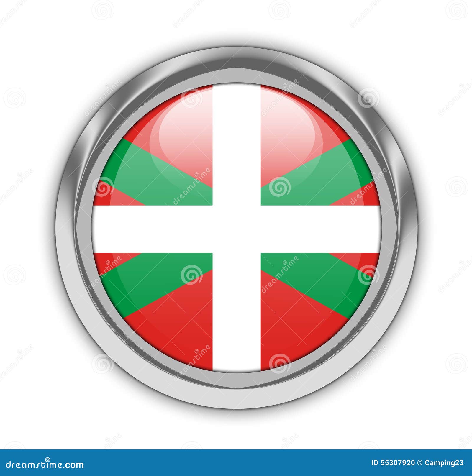Basque Flag button stock illustration. Illustration of state - 55307920
