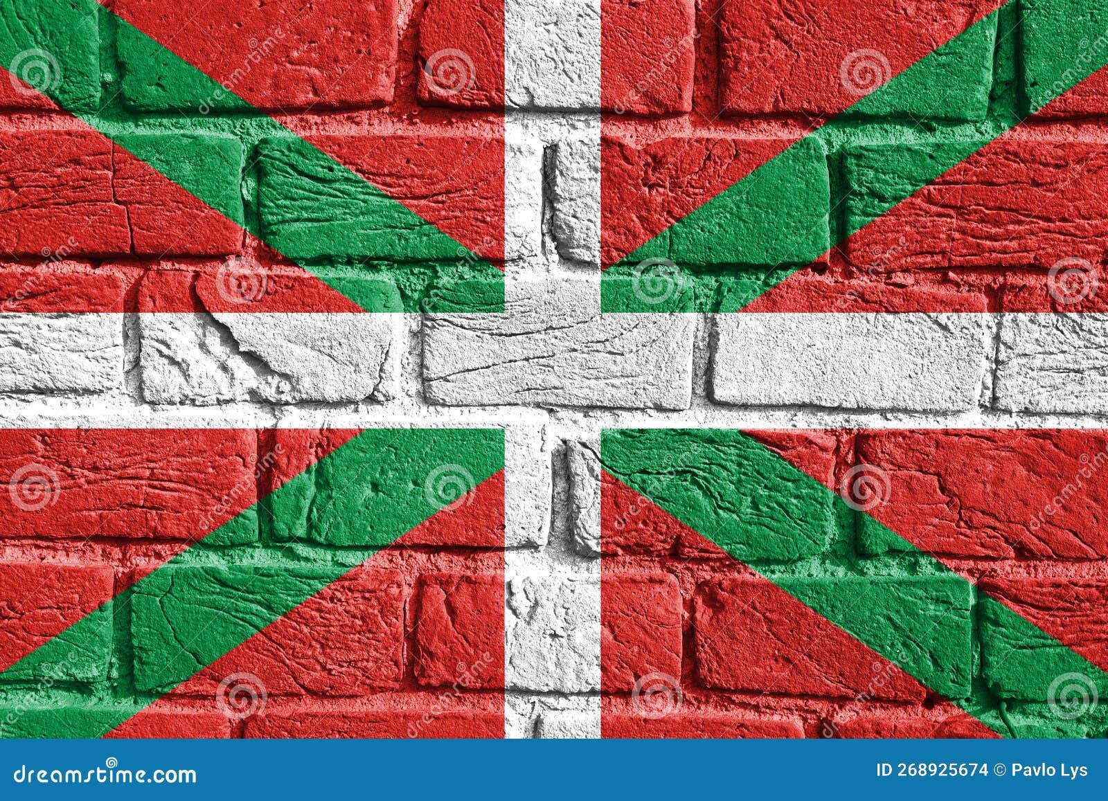 Basque Flag Close-up on the Wall Stock Photo - Image of pais, basque ...