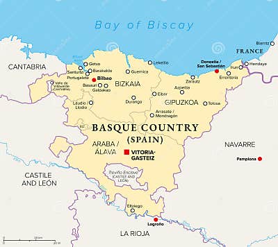 Basque Country, Euskadi, Political Map Stock Vector - Illustration of ...
