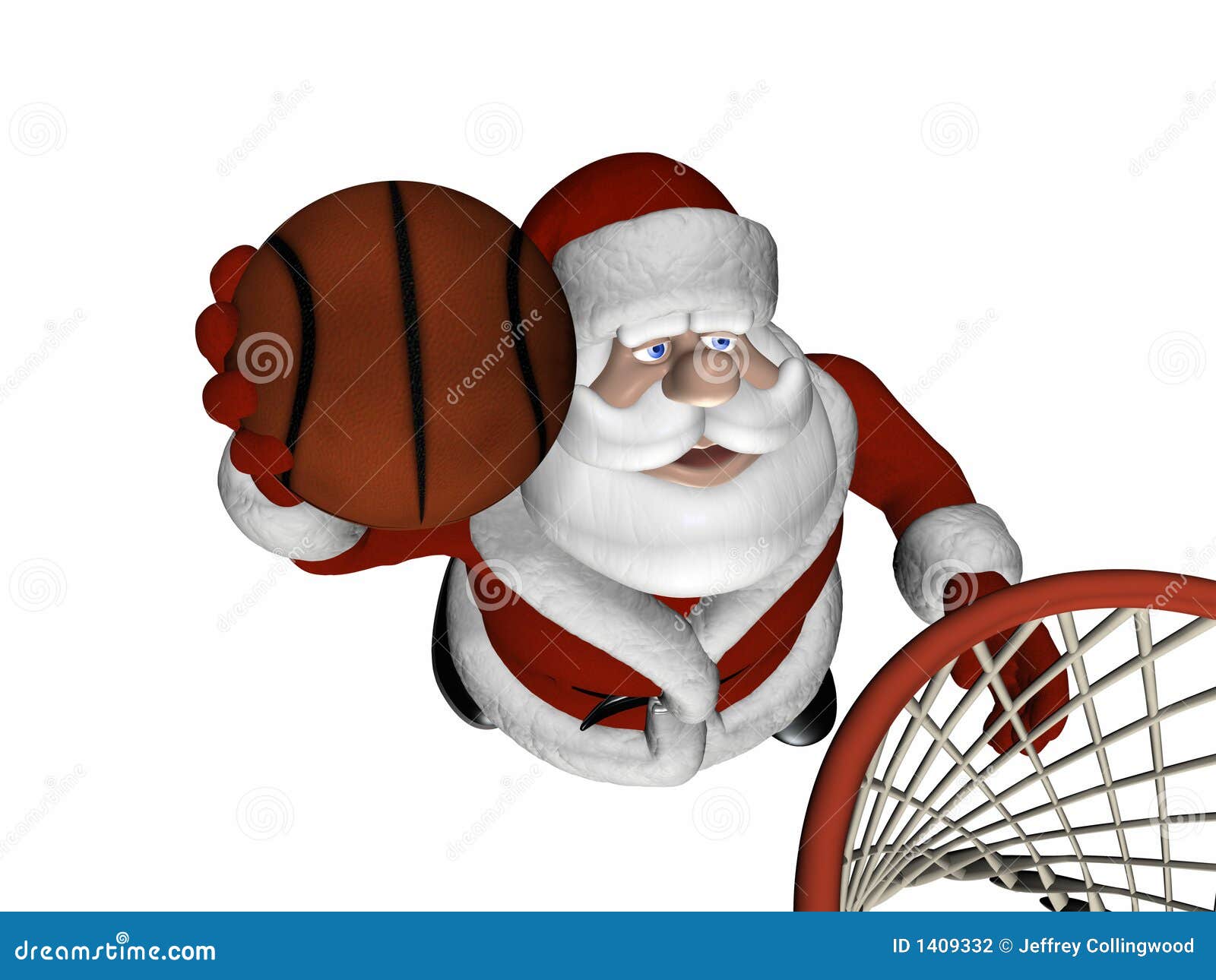 Basquetebol 1 de Santa ilustração stock. Ilustração de estrada - 1409332