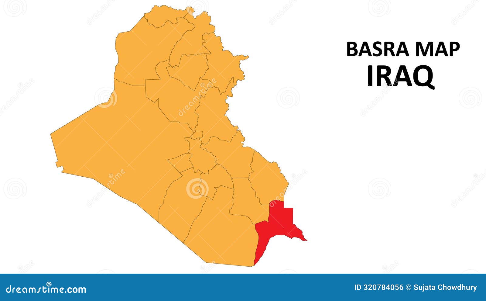 Highlighted Map Of IRAQ Inside Political Map Of The Asian Continent ...
