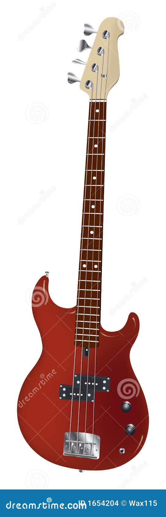 Bass stock vector. Illustration of bass, sound, rock, pickups - 1654204