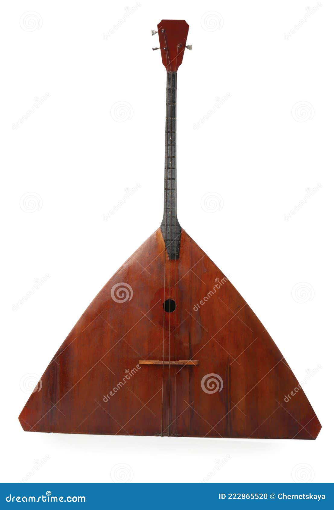 Bass Balalaika Isolated on White. Folk String Musical Instrument Stock ...