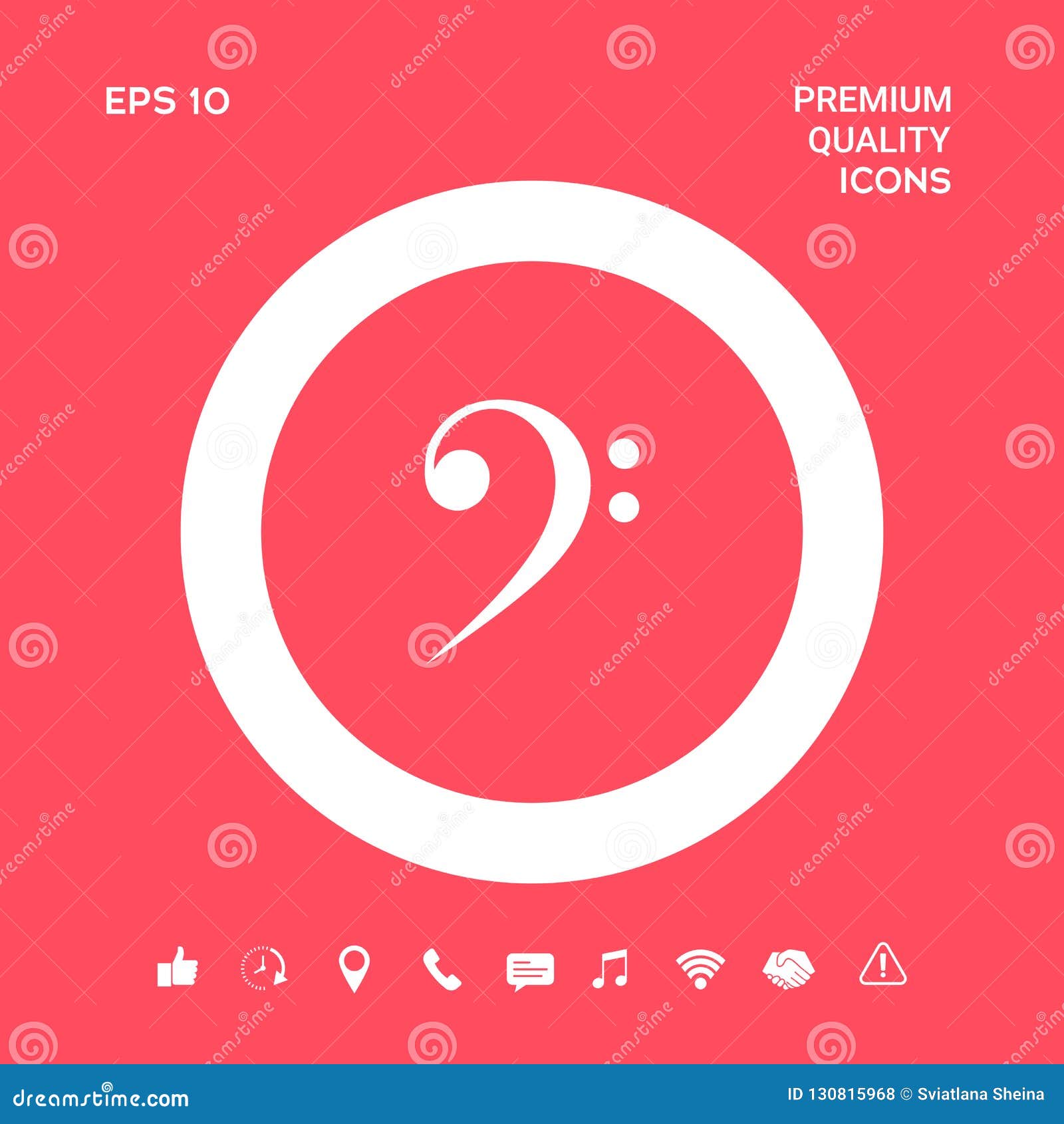 Bass Clef Icon. Graphic Elements for Your Design Stock Vector ...