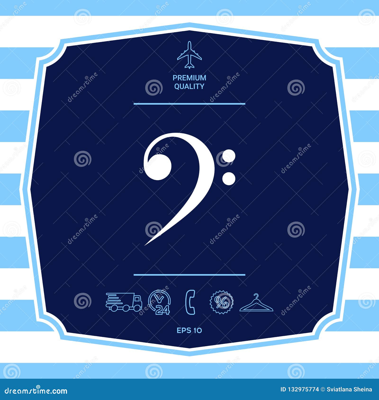 Bass Clef Icon. Graphic Elements for Your Design Stock Illustration ...