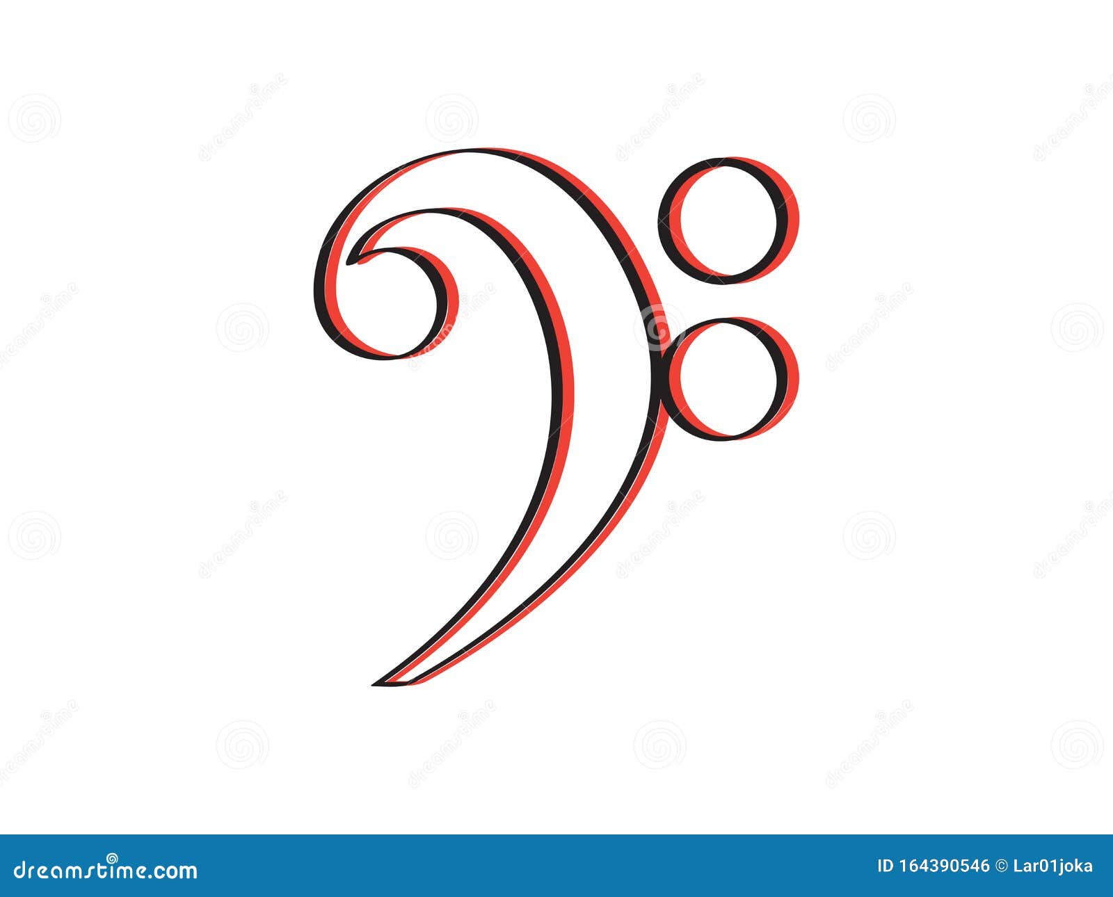 Bass clef icon stock vector. Illustration of symbol - 164390546