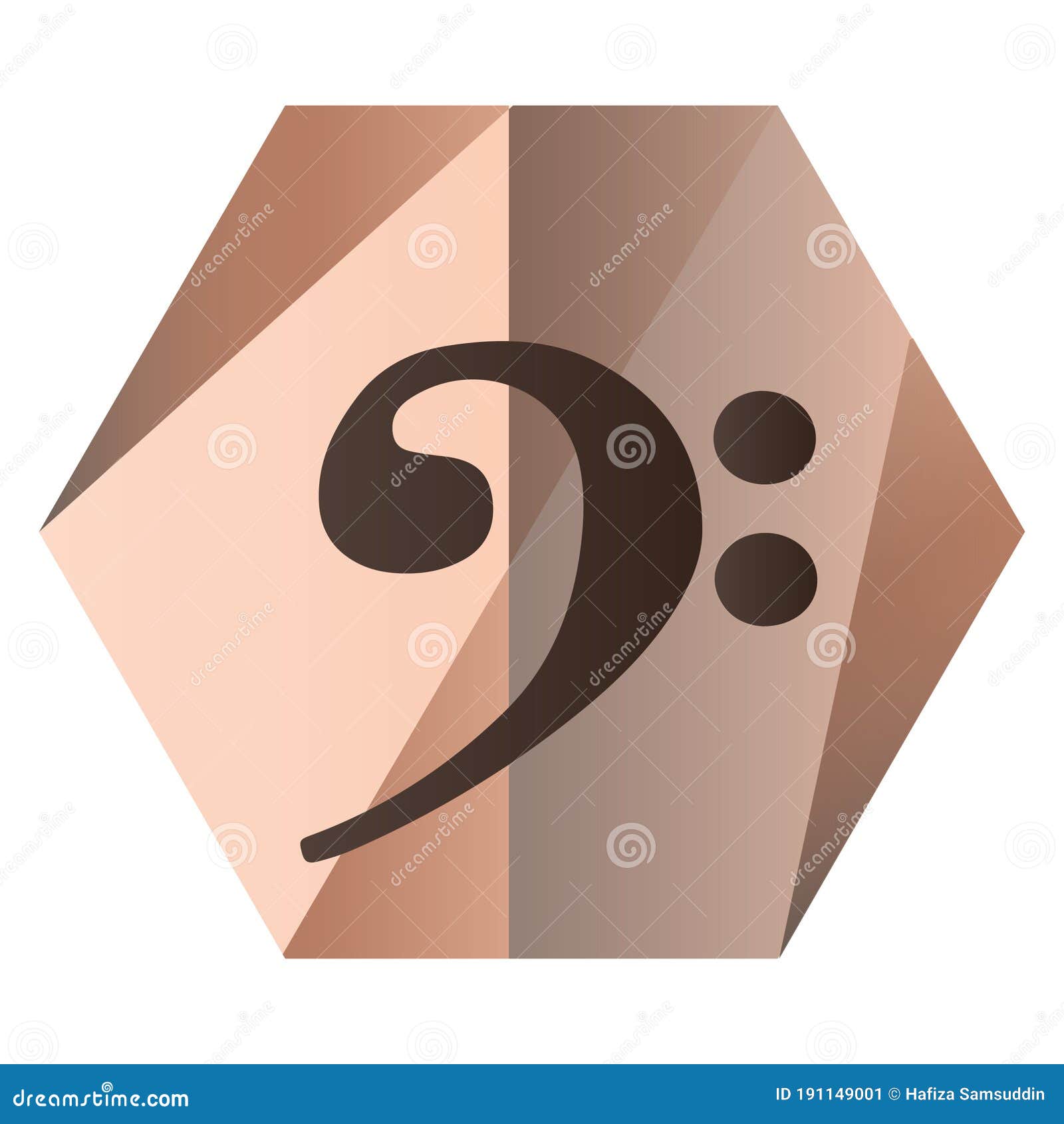 Bass Clef Note for Music. Vector Illustration Decorative Design Stock ...