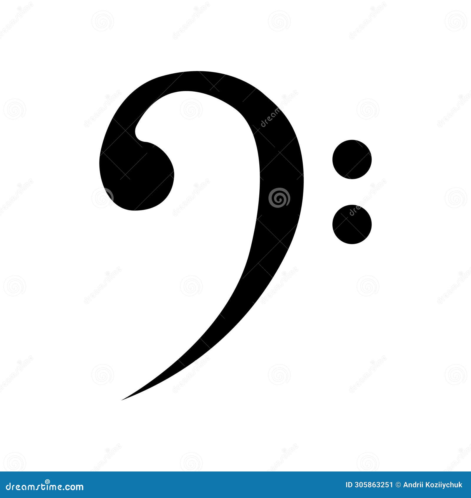 Bass Clef Vector. Icon of the Beginning of the Musical State Vector ...