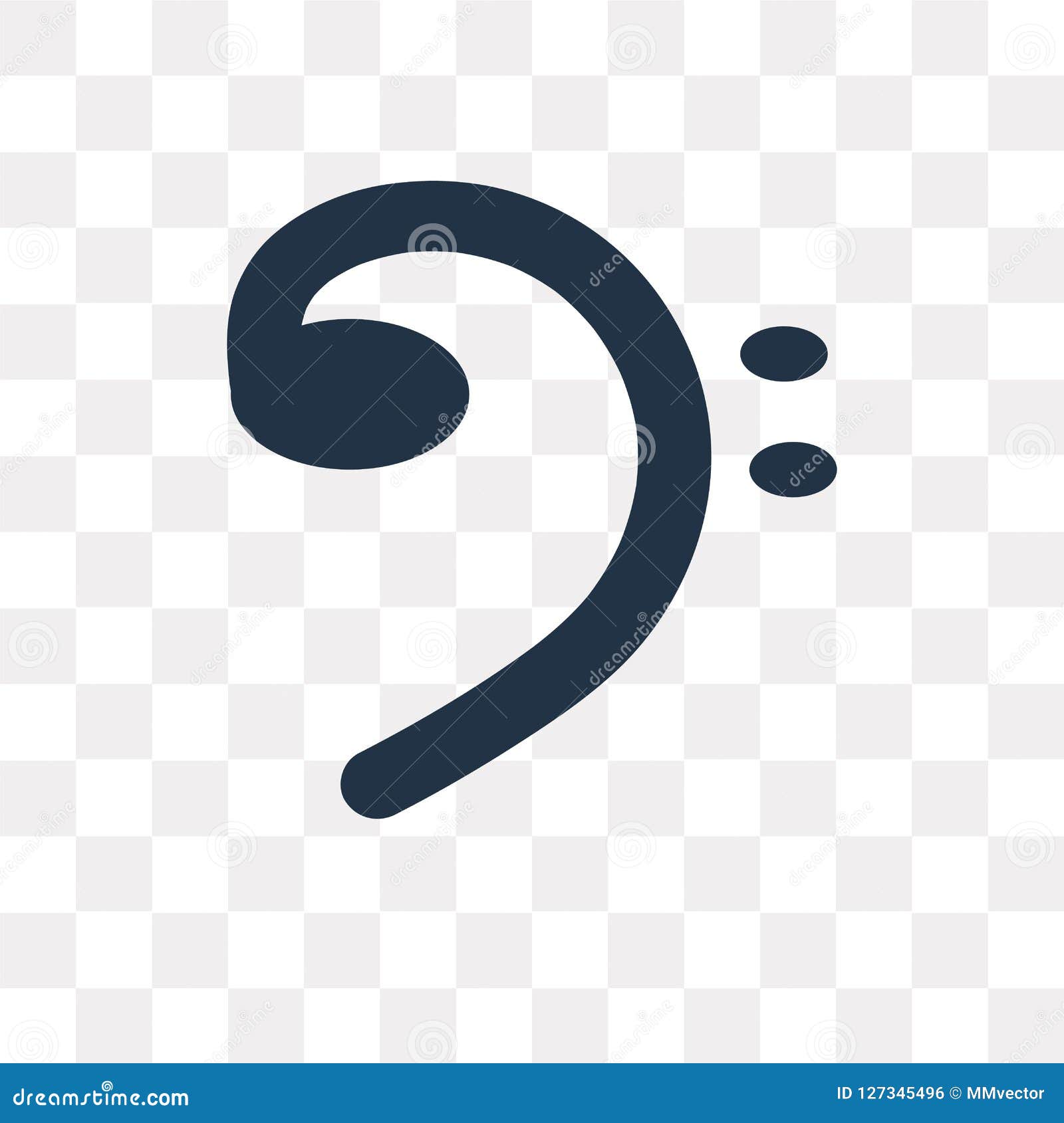 Bass Clef Silhouette, Simple Black Icon Vector Illustration ...