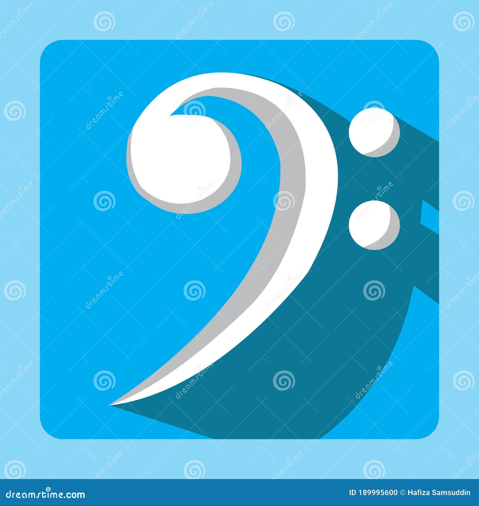 Bass Clef. Vector Illustration Decorative Design Stock Vector ...