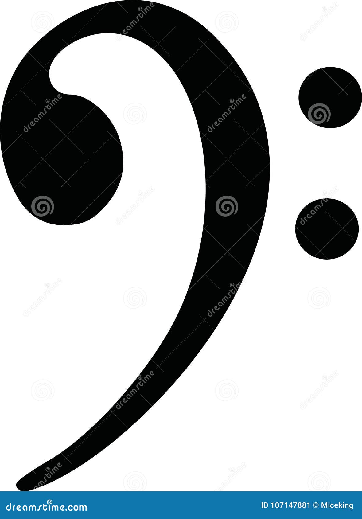 Bass clef vector vector stock vector. Illustration of pictogram - 107147881