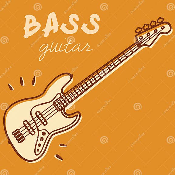 Bass guitar vector stock vector. Illustration of instruments - 23070768