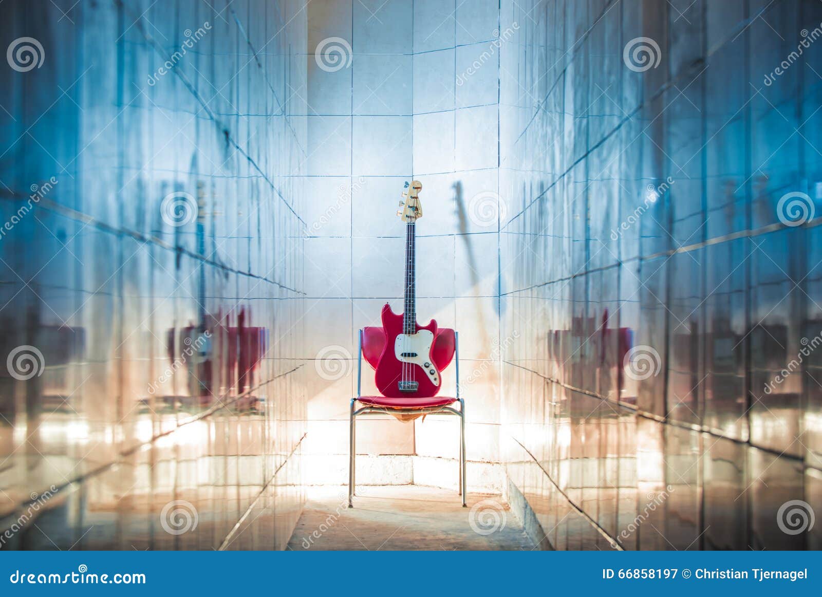 Bass Guitar Sitting on Chair Stock Image - Image of band, grunge: 66858197