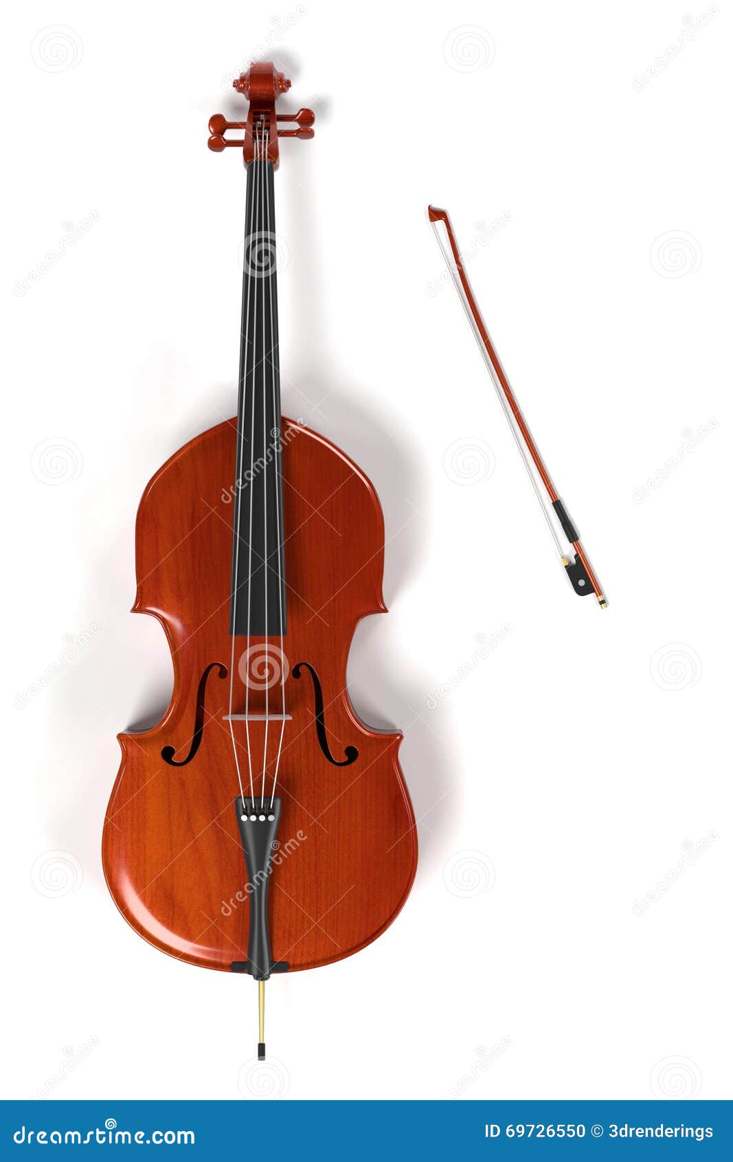 Bass - musical instrument stock illustration. Illustration of realistic ...