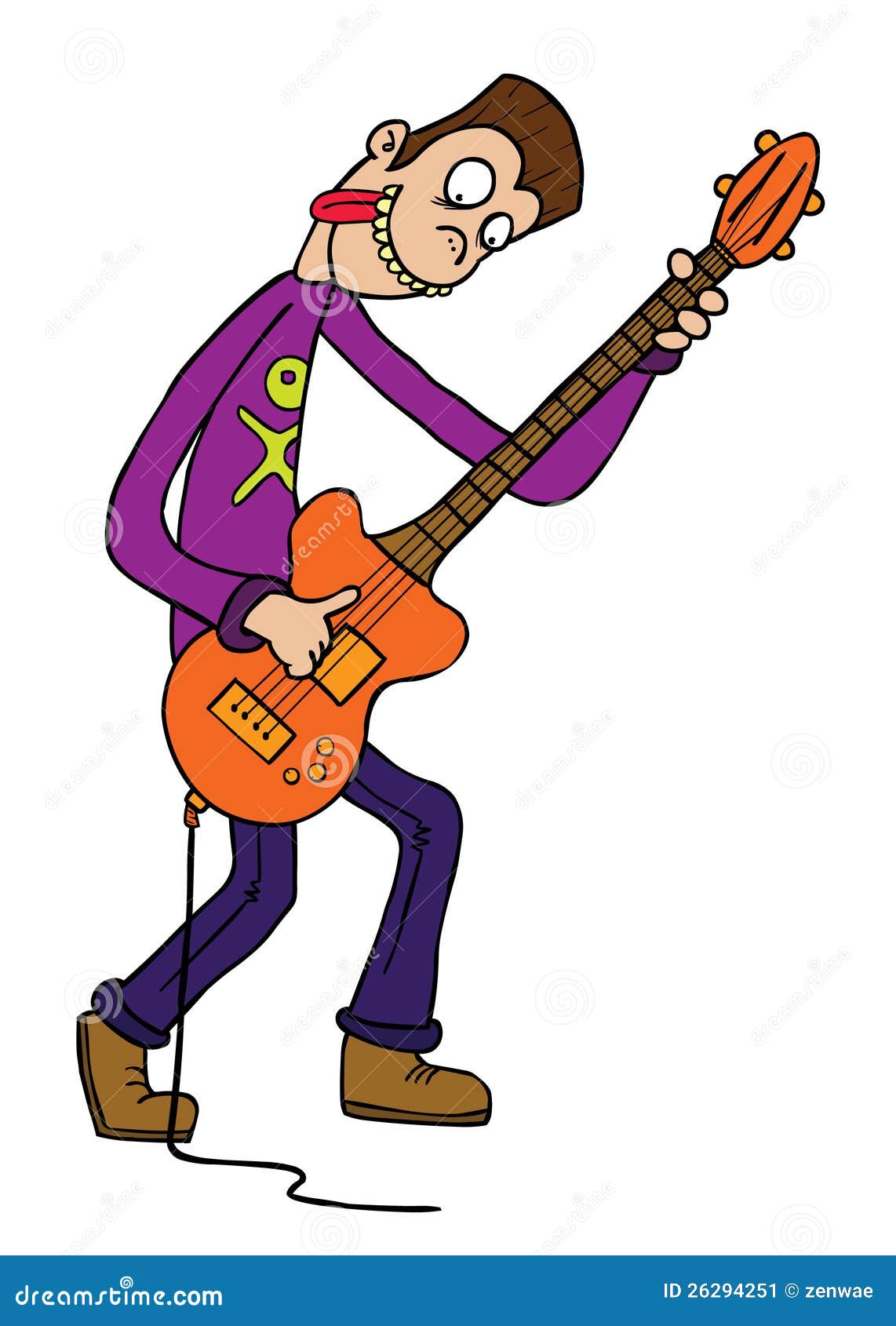 Bass Player stock vector. Illustration of vector, cartoon - 26294251