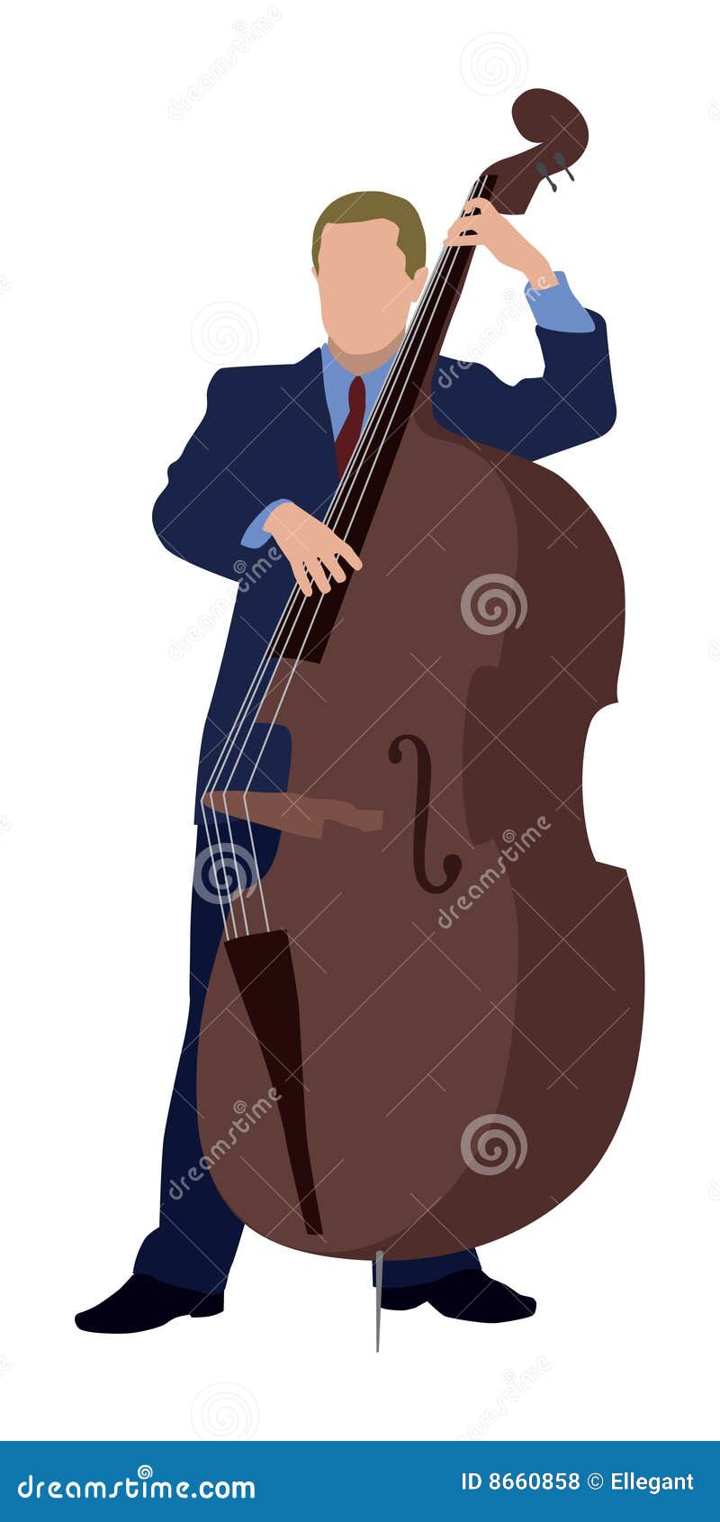 Bass player stock vector. Illustration of instrument, male - 8660858
