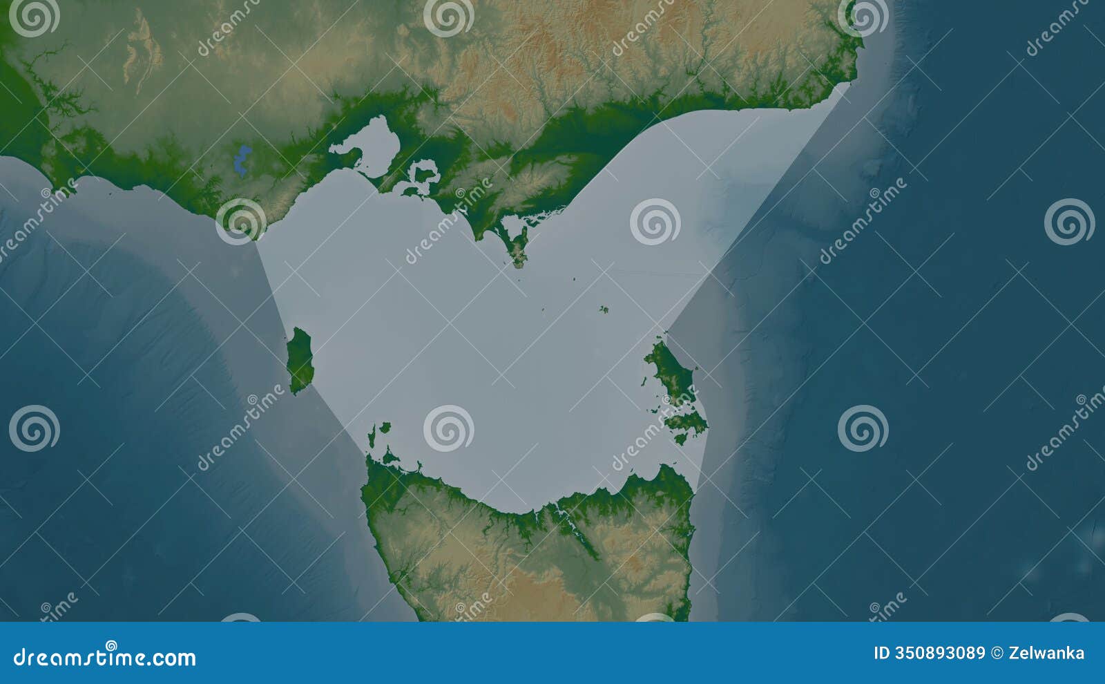 Bass Strait. Location. Bilevel Map Royalty-Free Stock Photography ...