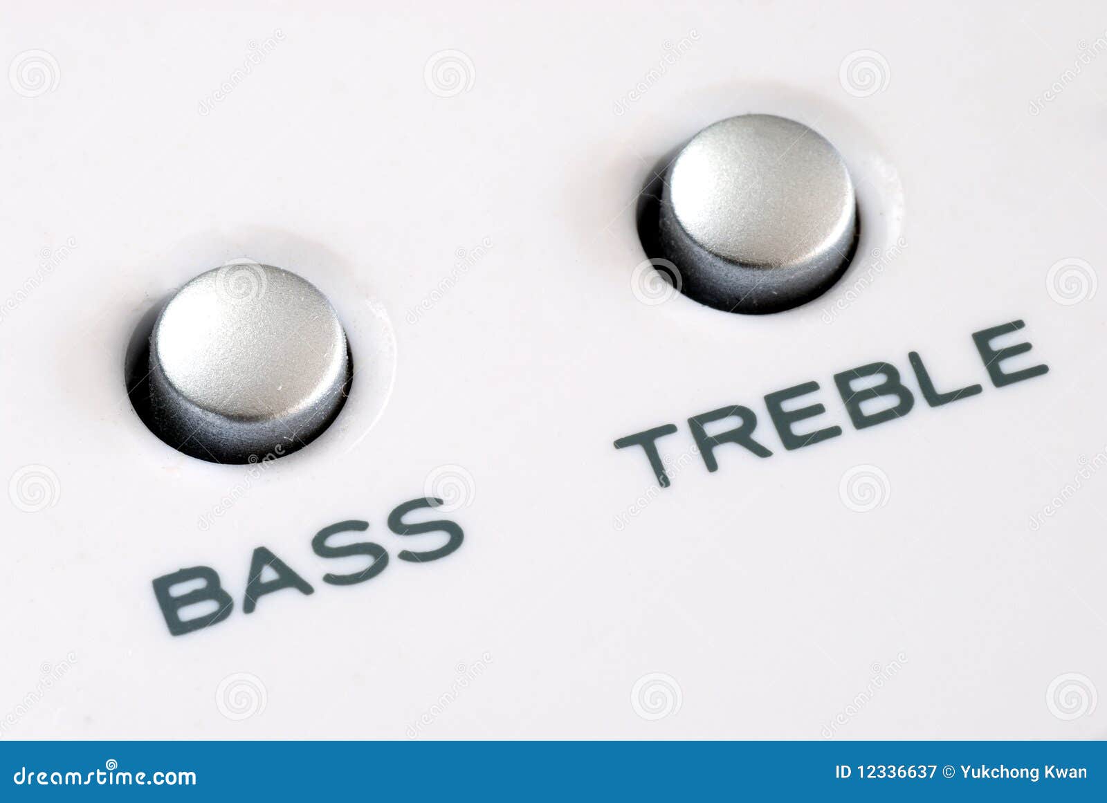 The Bass and Treble Buttons Stock Image - Image of noise, volume: 12336637