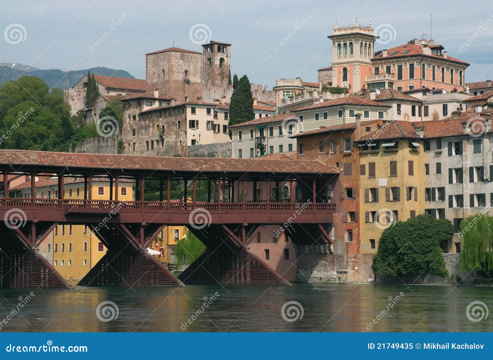 Bassano del Grappa stock image. Image of europe, river - 21749435