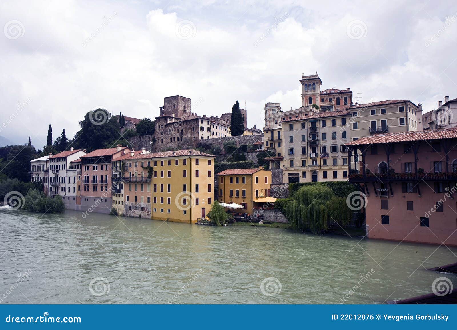 Bassano del Grappa town stock photo. Image of city, history - 22012876