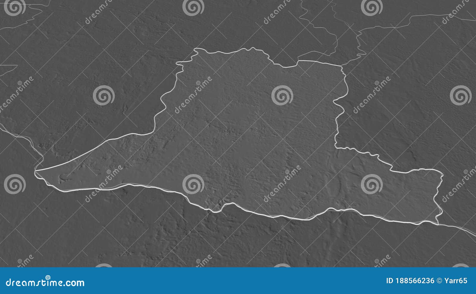 Basse-Kotto, Central African Republic - Outlined. Bilevel Stock ...