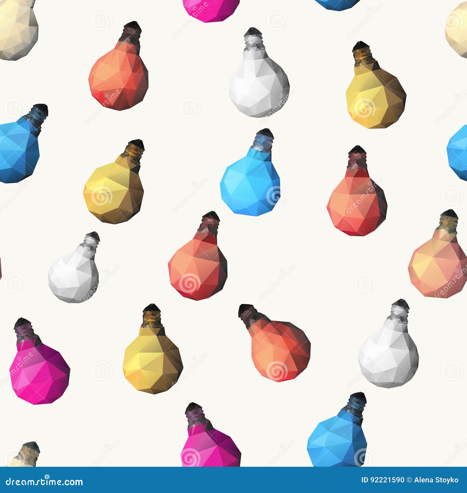 Basse Poly Ampoule Configuration Sans Joint Illustration de Vecteur ...