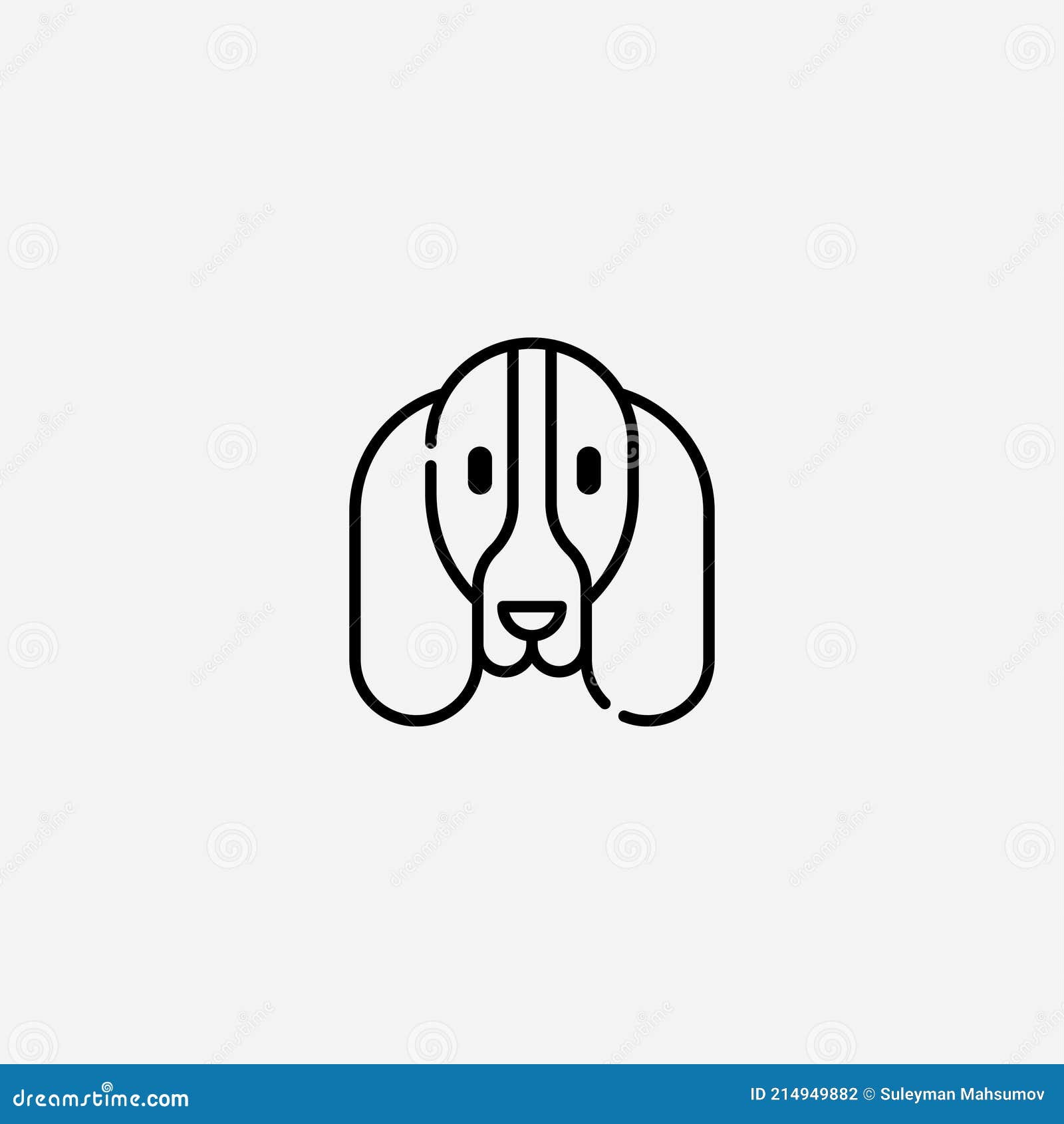 Basset Hound Vector Icon Sign Symbol Stock Vector - Illustration of ...