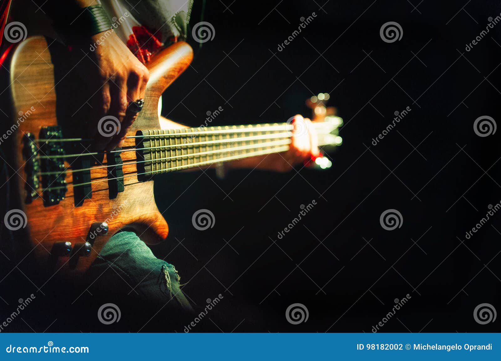 Bassist Pop Rock during a Performance at a Concert Stock Photo - Image ...