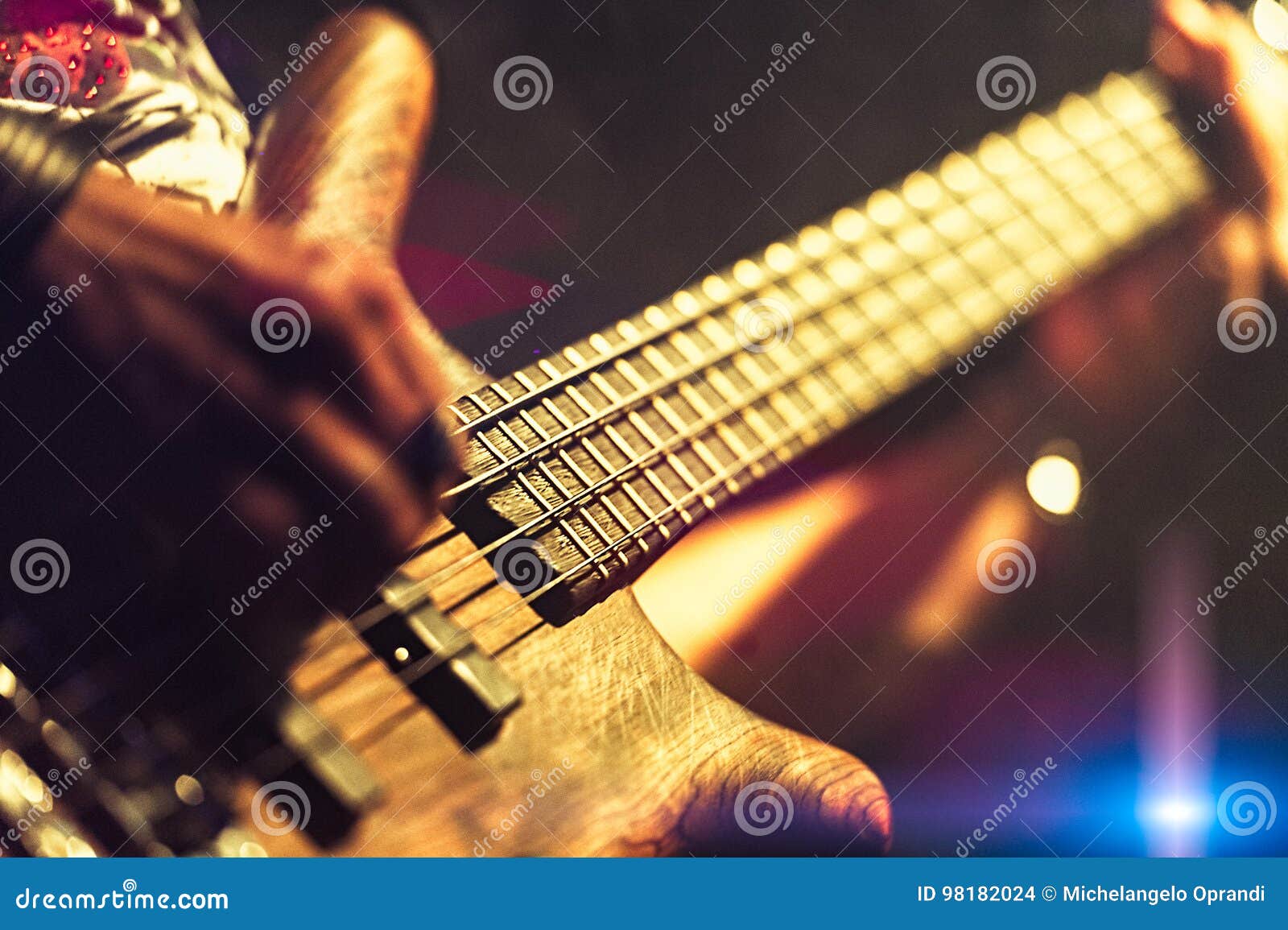 Bassist Pop Rock during a Performance at a Concert Stock Photo - Image ...
