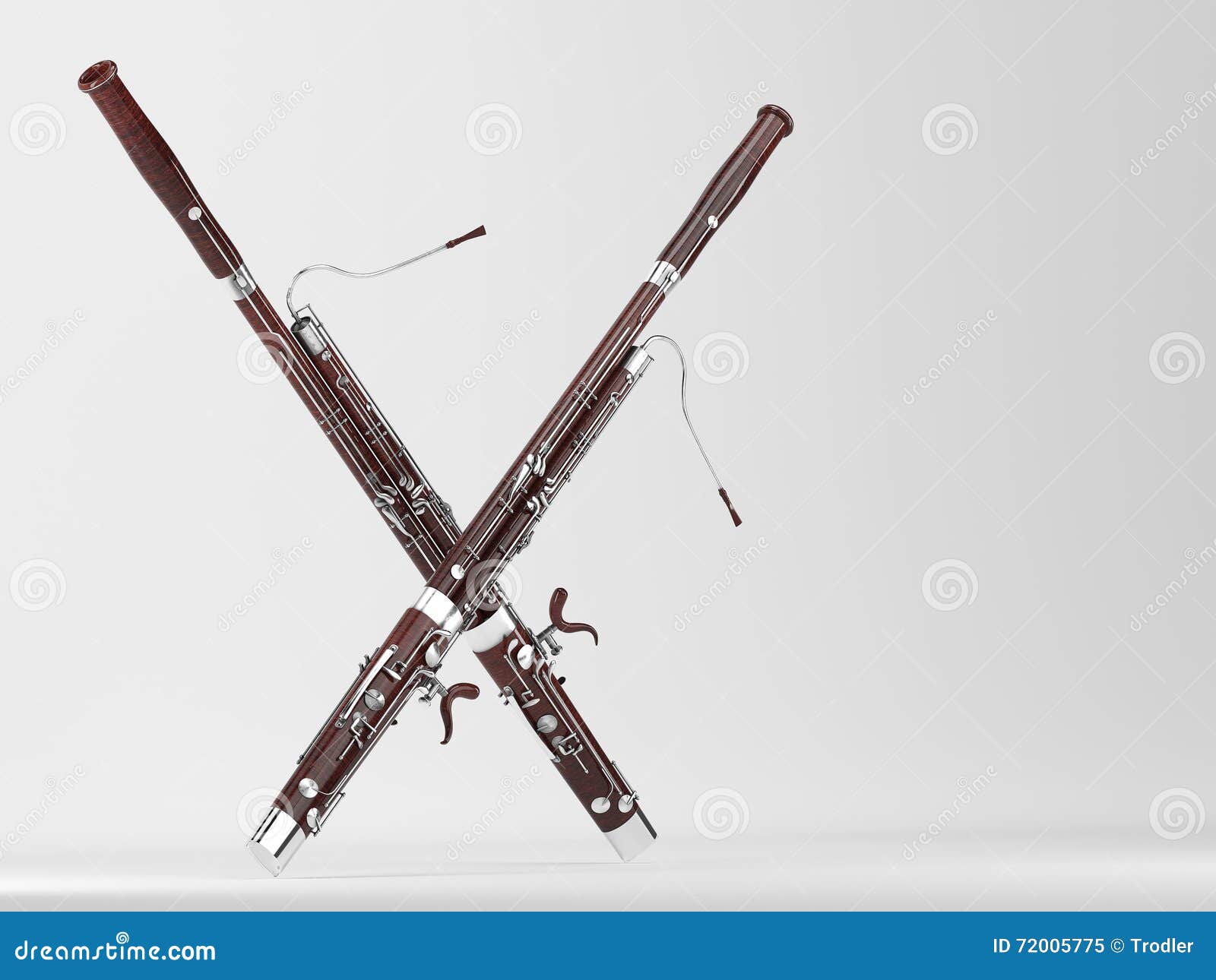 Bassoon. 3D rendering stock image. Image of gold, classical - 72005775