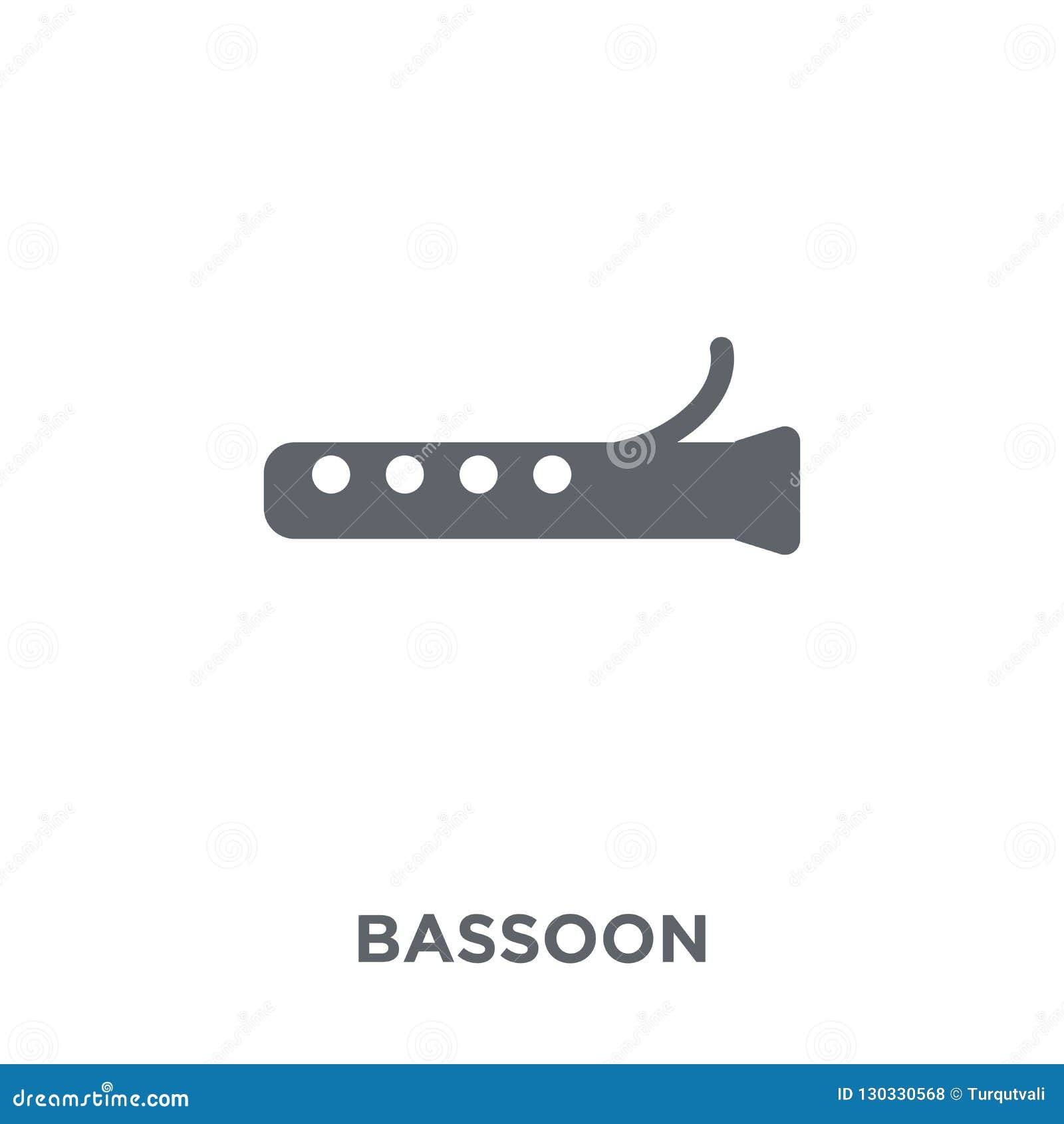 Bassoon Icon, Black Simple Style Cartoon Vector | CartoonDealer.com ...