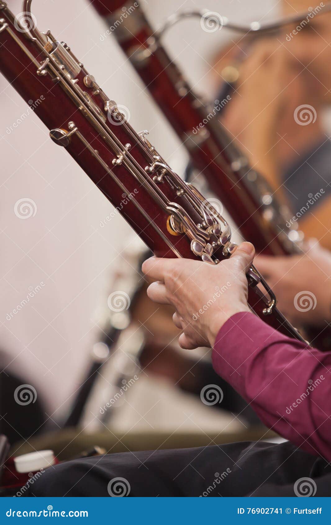 Bassoons in the Orchestra Closeup Stock Image - Image of bassoon ...