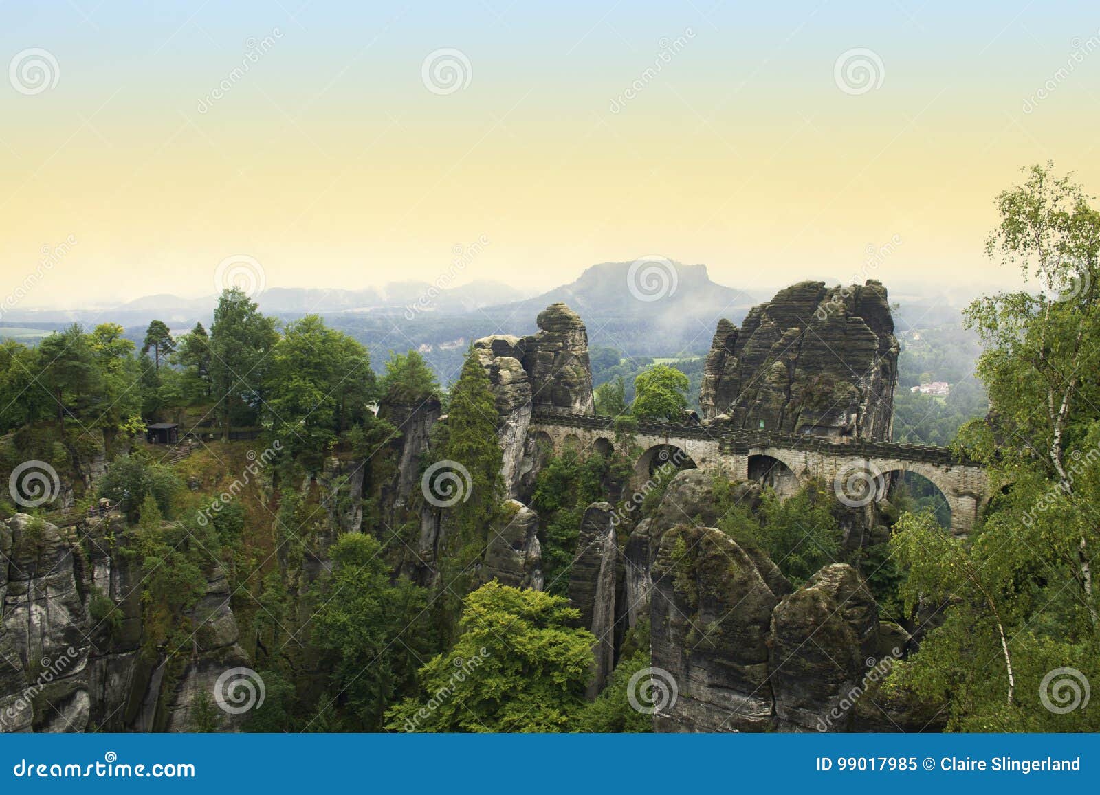 Bastei Bridge stock image. Image of tourism, germany - 99017985