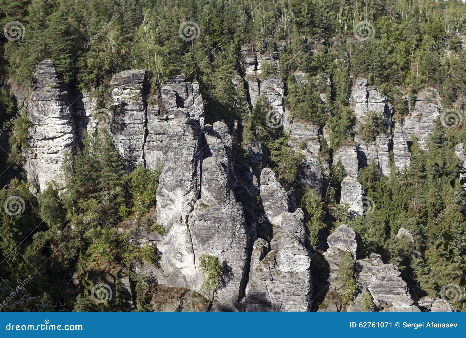 Bastei. Rock Formations. Germany. Stock Image - Image of mountains ...