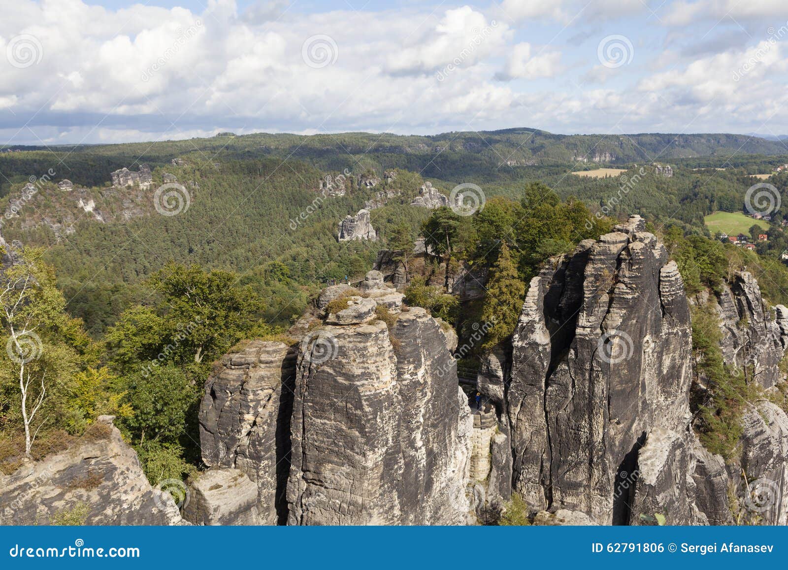 Bastei. Rock Formations. Germany. Stock Photo - Image of range ...