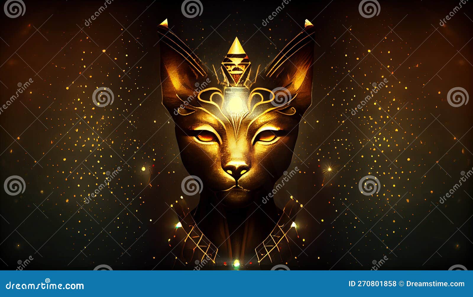 Bastet, Half Woman Half Cat Goddess, Ai Based Stock Image ...