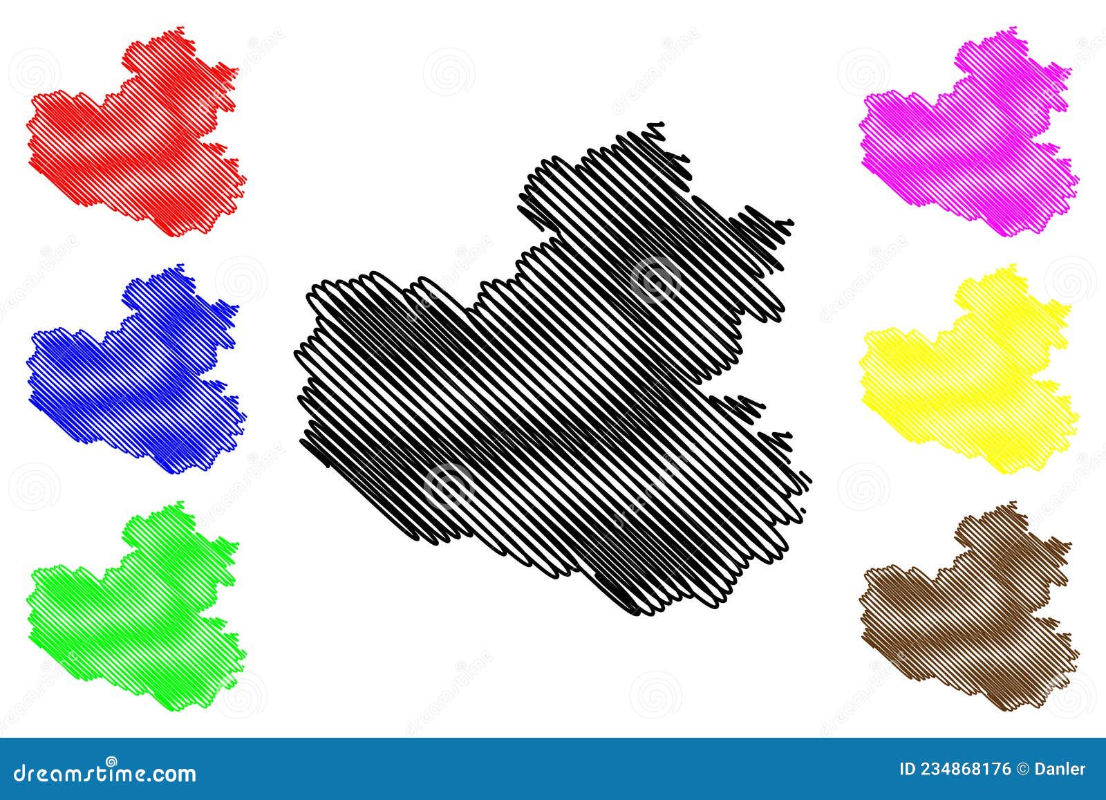 Basti District Uttar Pradesh State, Republic of India Map Vector ...