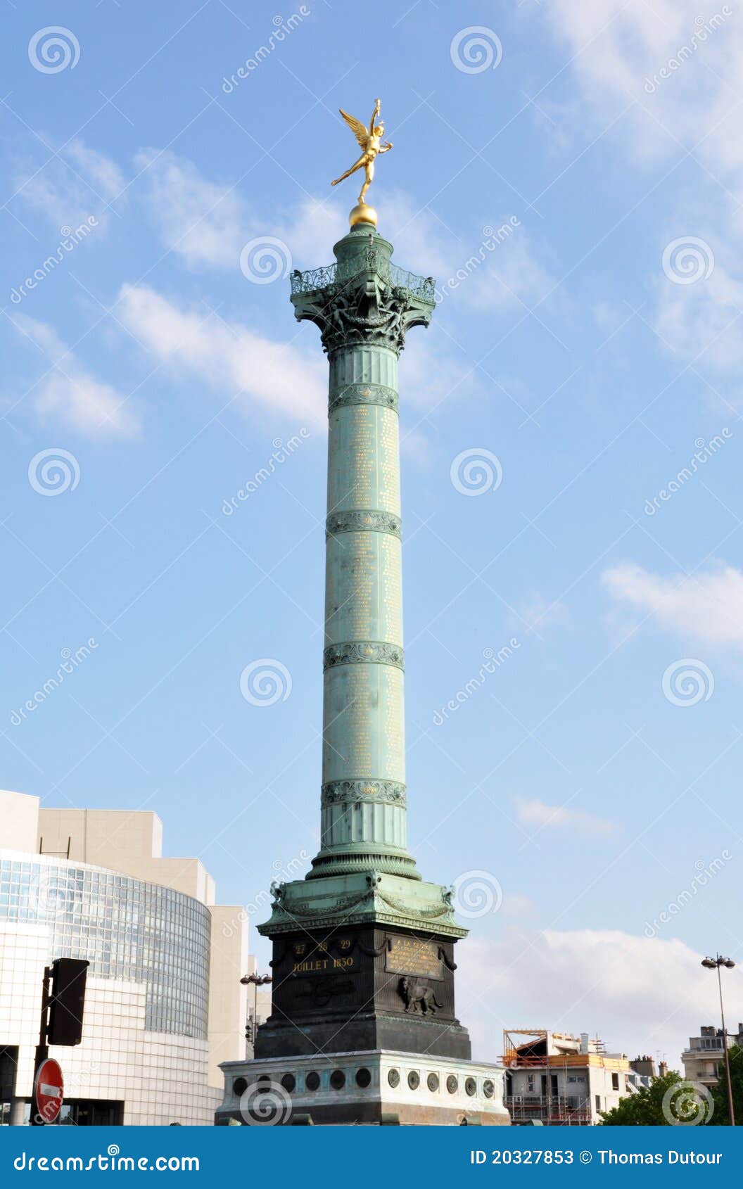 Bastille square, Paris stock image. Image of memorial - 20327853