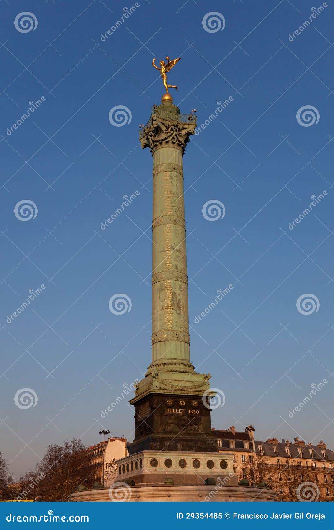 Bastille square, Paris stock image. Image of color, landscape - 29354485