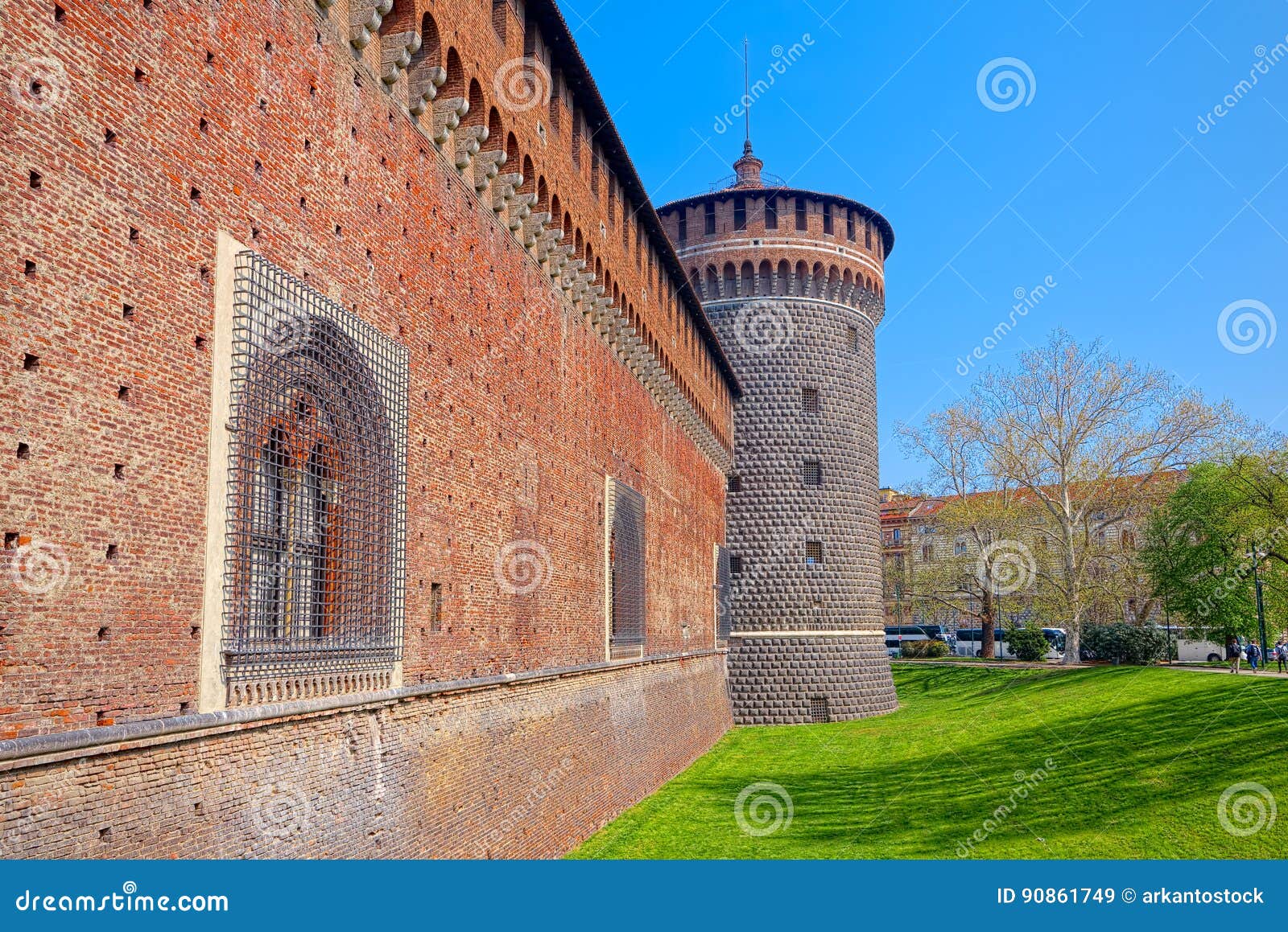 Bastion and Bulwark of the Sforza Castle, Milan Stock Image - Image of ...