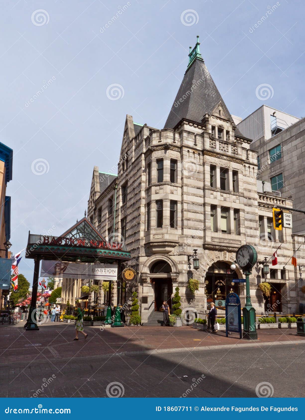 Bastion Square, A Historic Pedestrian Mall In Victoria, Editorial Photo ...
