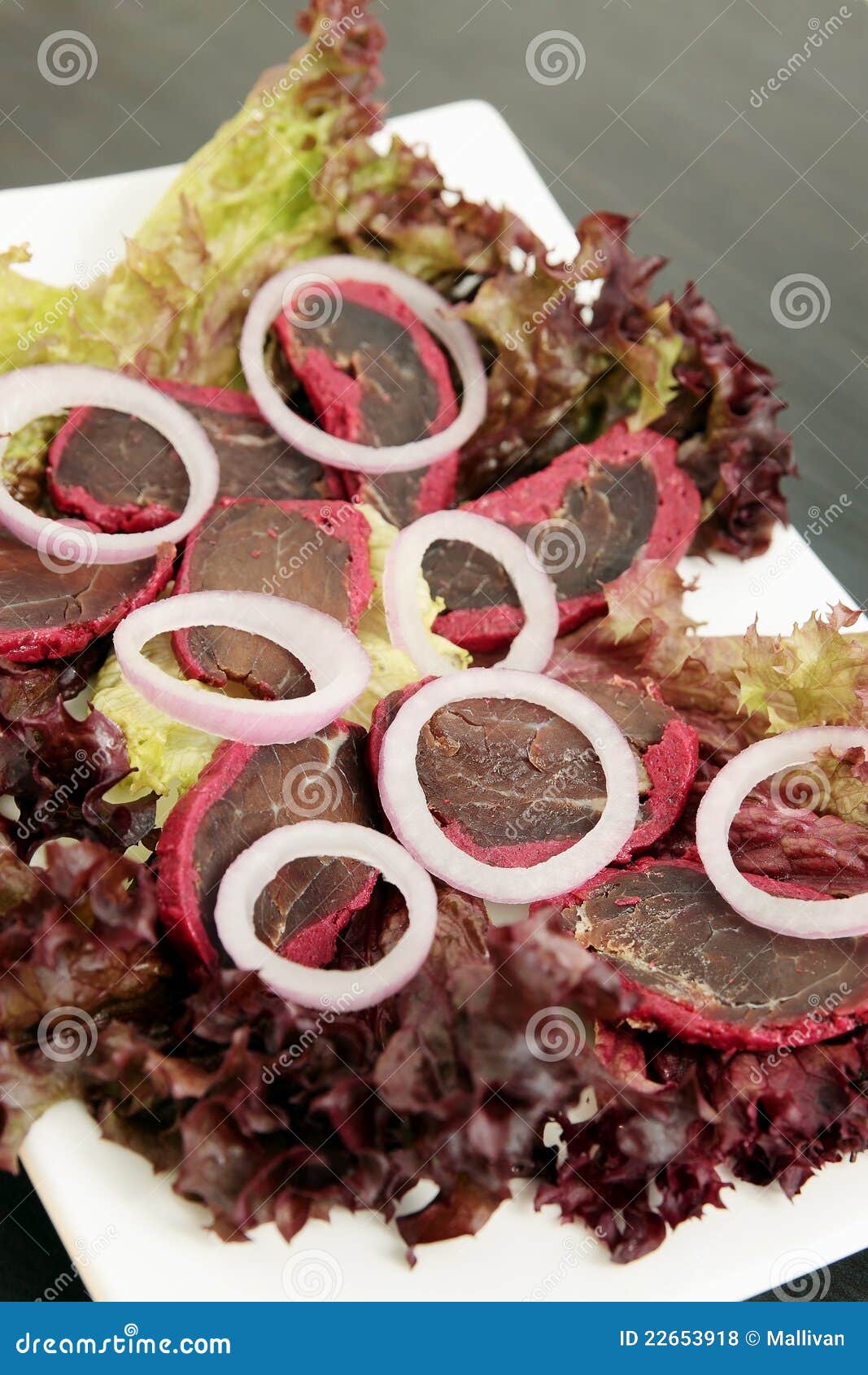 Basturma and lettuce stock photo. Image of delicious - 22653918