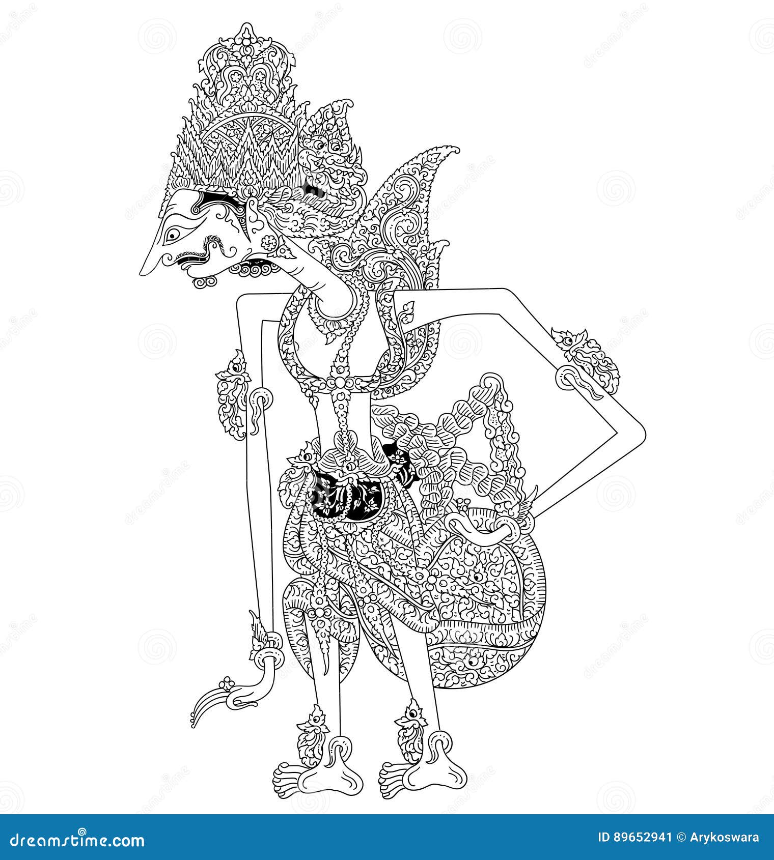 Basudewa stock vector. Illustration of dimensional, druwasa - 89652941