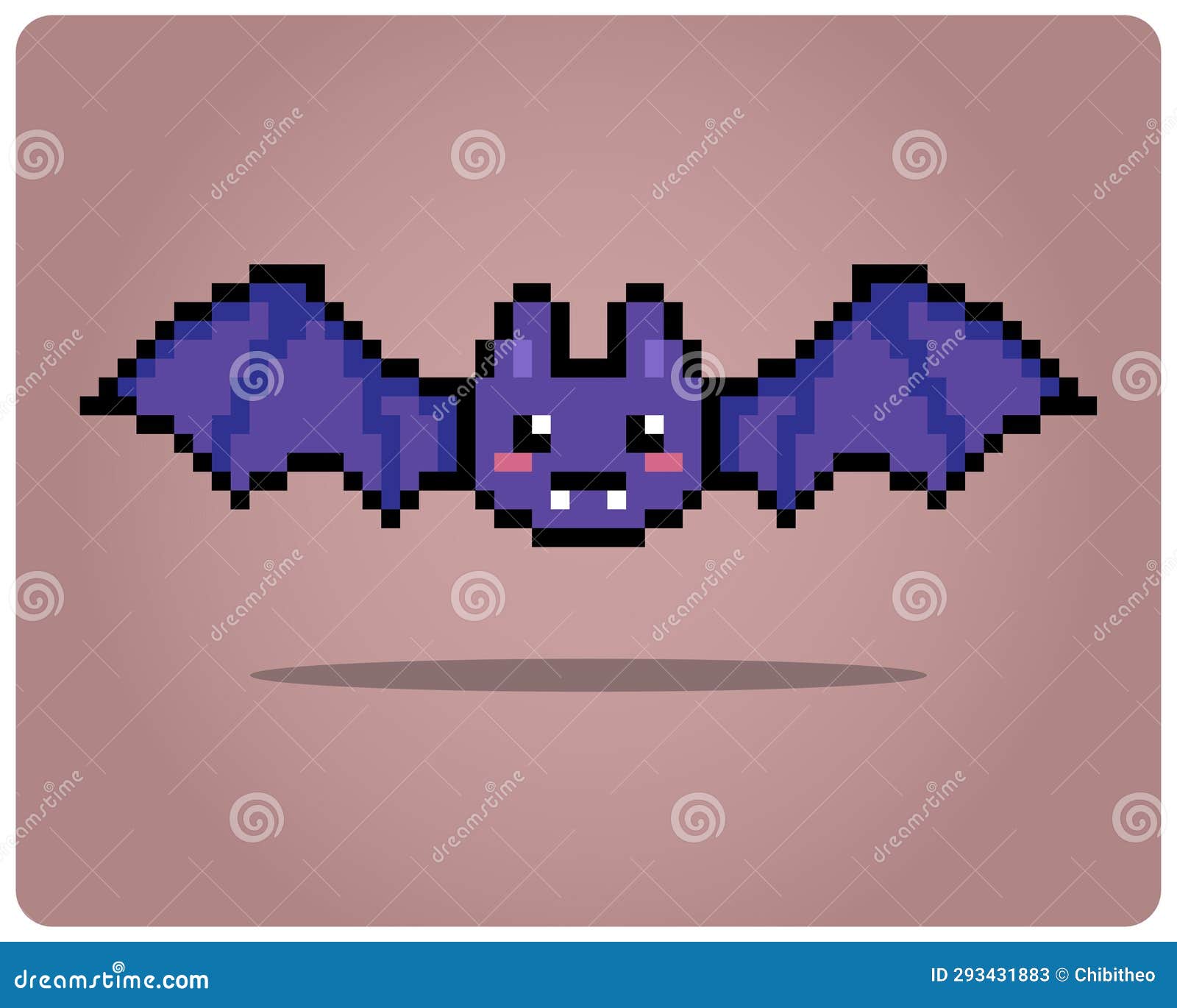 Bat in 8 Bit Pixel Art. Pixel Animals for Game Assets in Vector Stock ...