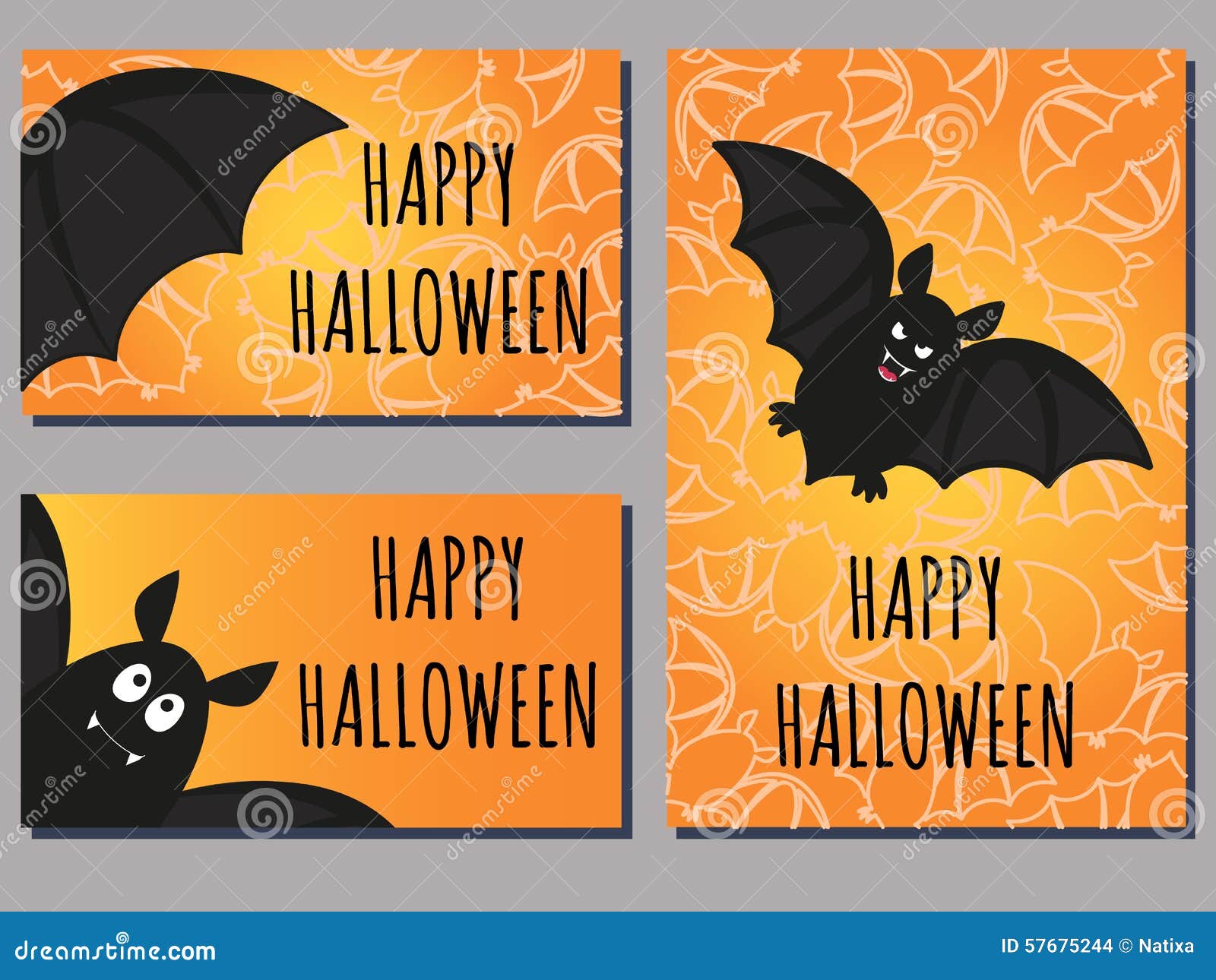 Bat cards stock vector. Illustration of card, characters - 57675244